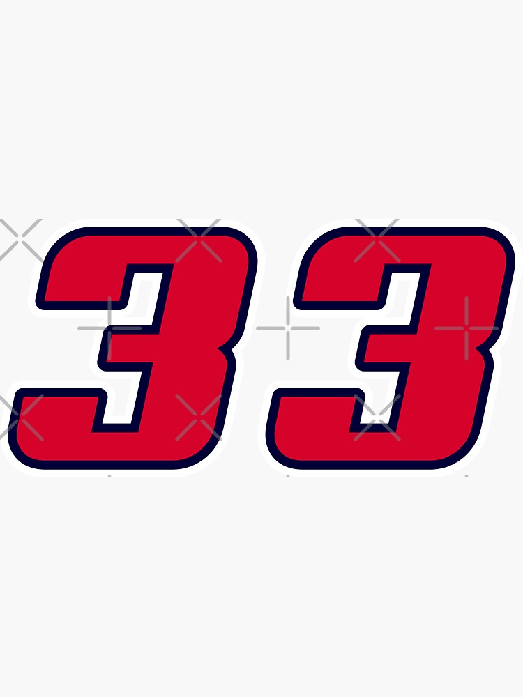 "Formule 1 Dutch Driver Racing Car Number 33 Red and Blue" Sticker for ...