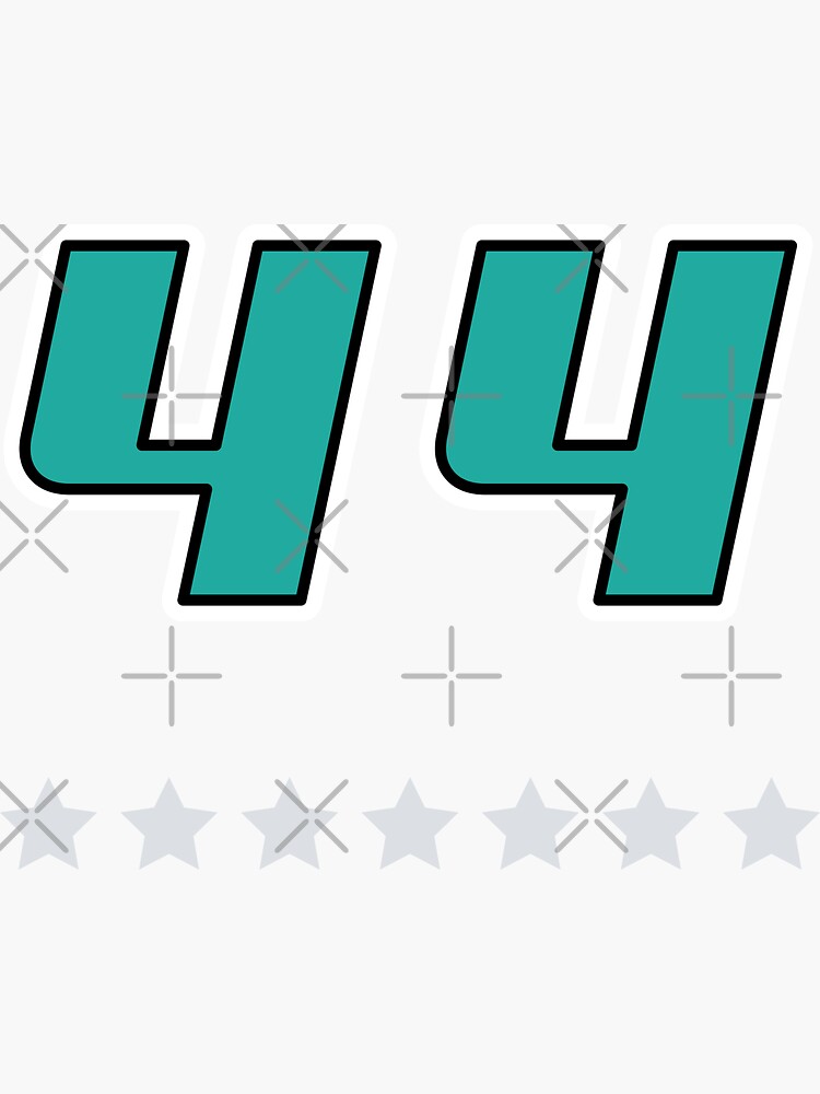 "English Driver Formule 1 Racing Car Number 44 Stars Green and Black ...