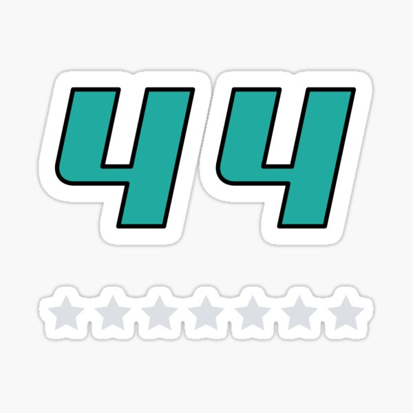 "English Driver Formule 1 Racing Car Number 44 Stars Green and Black ...