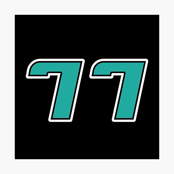 Lámina fotográfica «Coche de Fórmula 1 número 77 piloto finlandés verde ...