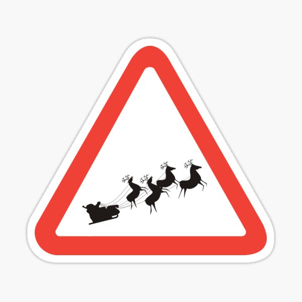 "Warning Santa Christmas" Sticker for Sale by akexcts | Redbubble