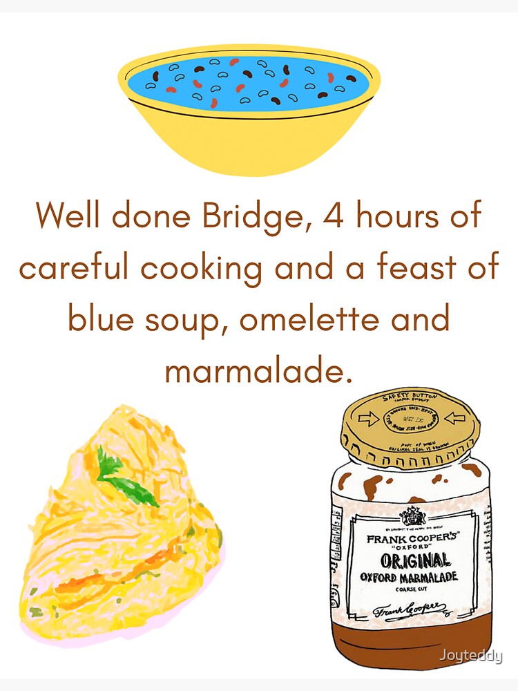 "Disaster Feast (Bridget Jones) in white" Sticker for Sale by Joyteddy ...