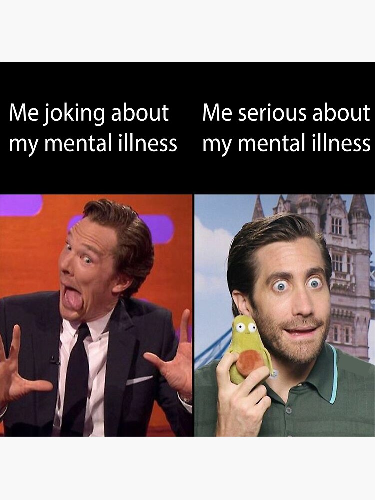 "Mental Illness Meme Jake & Benedict" Sticker for Sale by Wanderwhimco ...