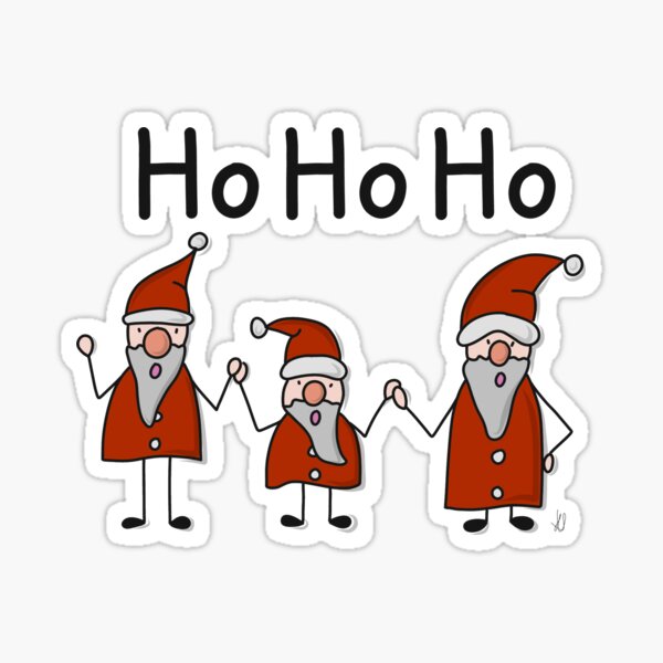 "HoHoHo Santa Clauses Santa Claus Christmas Winter Gift Drawing Funny ...