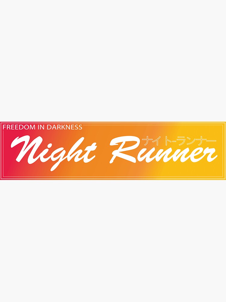 "Night Runner" Sticker for Sale by JohnDoeGin | Redbubble