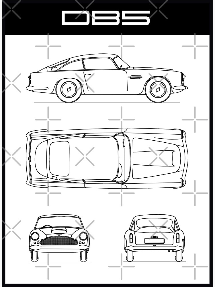 "The DB5 Blueprint" Sticker for Sale by rogue-design | Redbubble