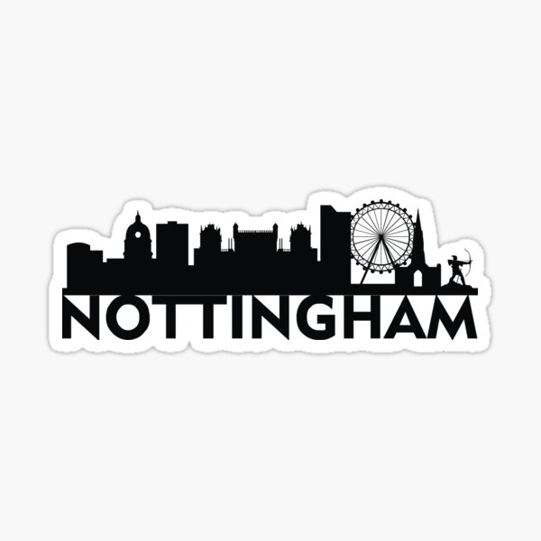 "Nottingham Great Britain Skyline Gift Idea" Sticker for Sale by DusLin ...