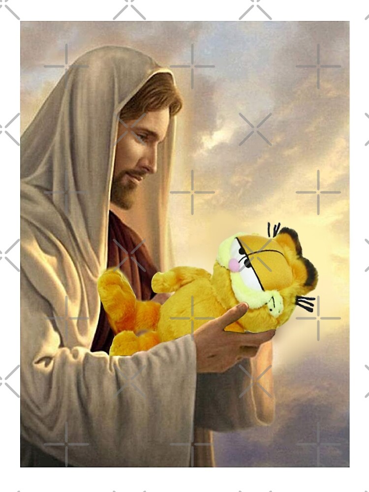 "Garfield blessed " Greeting Card for Sale by CandyAcid | Redbubble