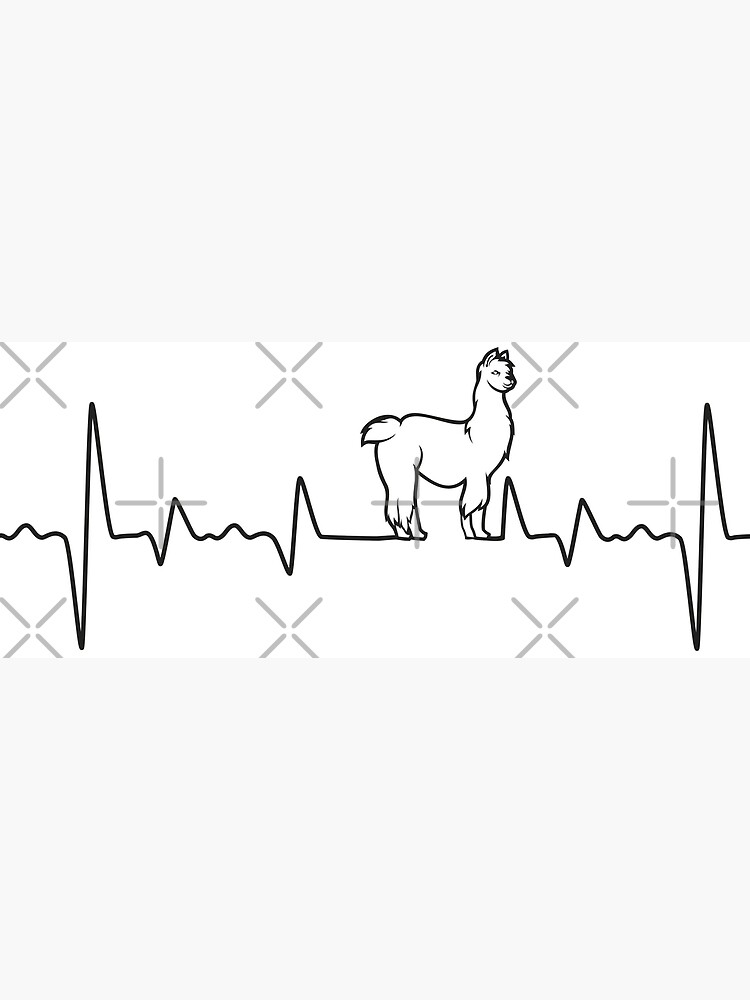 "Alpaca heartbeat EKG" Poster for Sale by ProMySign | Redbubble