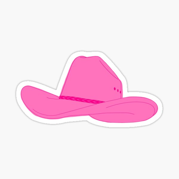 "Pink Cowgirl Hat" Sticker for Sale by savsmilesx77 | Redbubble