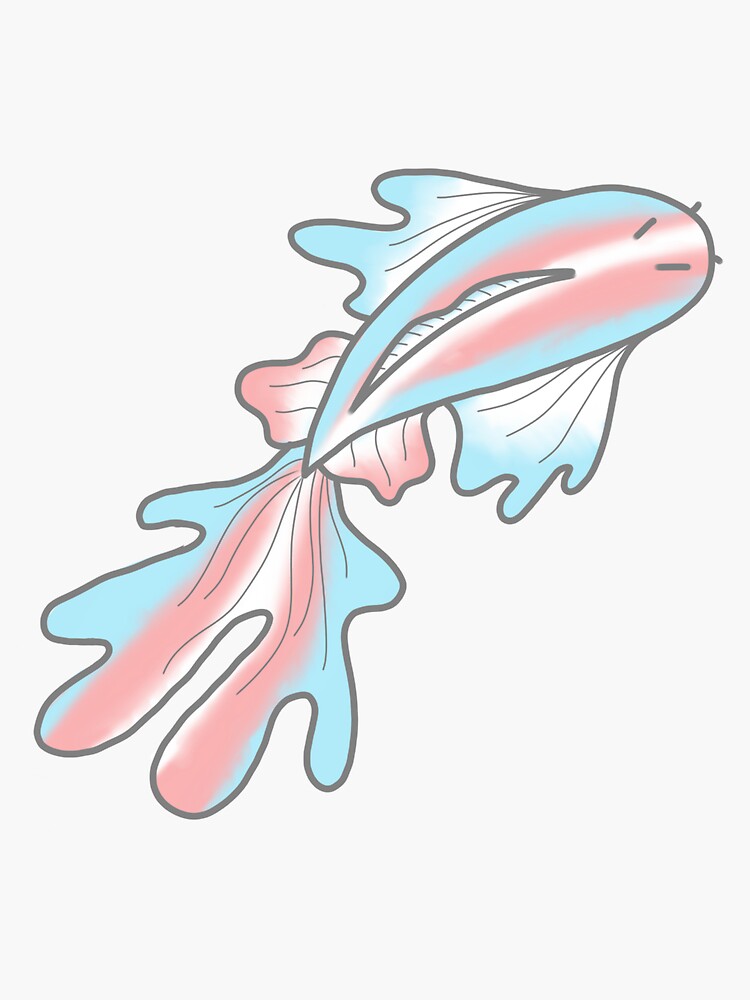 "Trans Koi Fish" Sticker for Sale by EmilyHaber | Redbubble