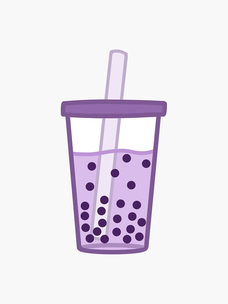 "Taro boba" Sticker for Sale by froggos | Redbubble