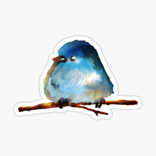 "The Little Blue Bird" Sticker by AnoukysArt | Redbubble