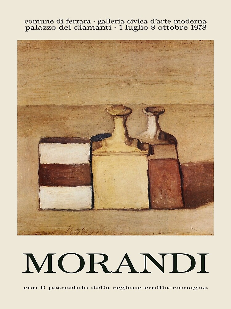 "Giorgio Morandi. Exhibition poster for Palazzo dei Diamanti in Ferrara ...