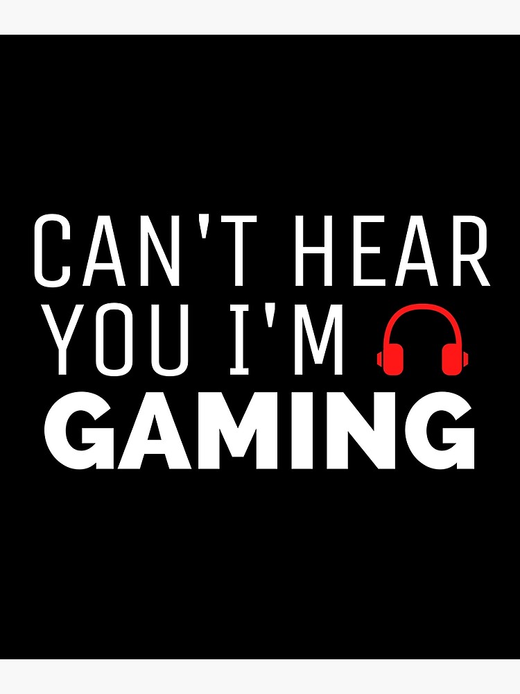Funny Gamer Headsetg I Cant Hear You Im Gamin Greeting Cards for Sale ...