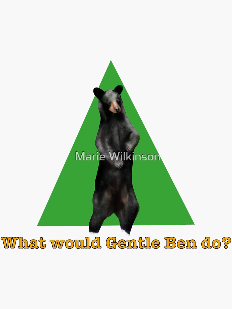 "Gentle Ben" Sticker for Sale by SketchyMummy | Redbubble