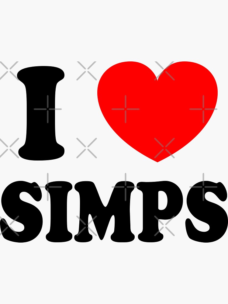 Pegatina «Amo Simps Simp Nation Meme Egirl Streamer Gamer» de ...