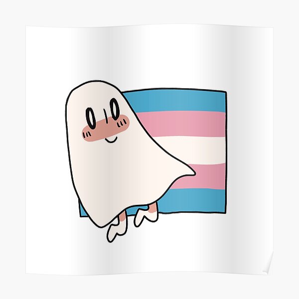 "ghost transgender pride flag" Poster for Sale by creaturesditch ...