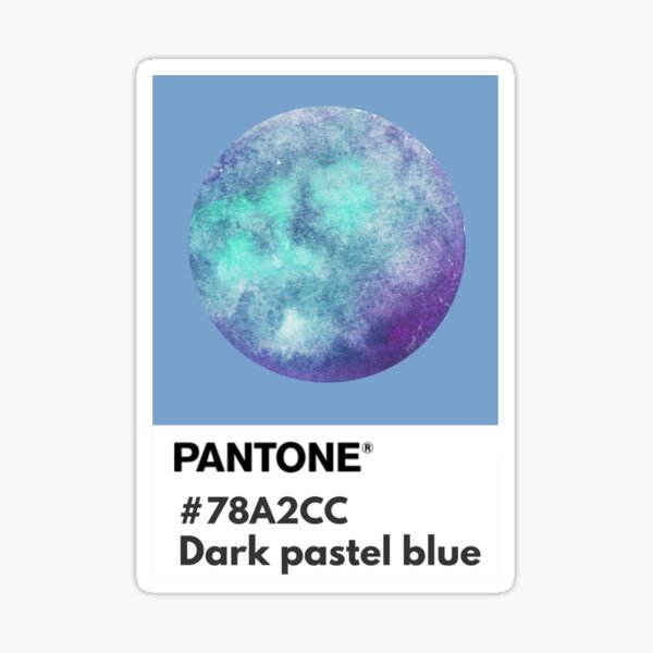 "Dark pastel blue watercolor planet pantone colors " Sticker for Sale ...