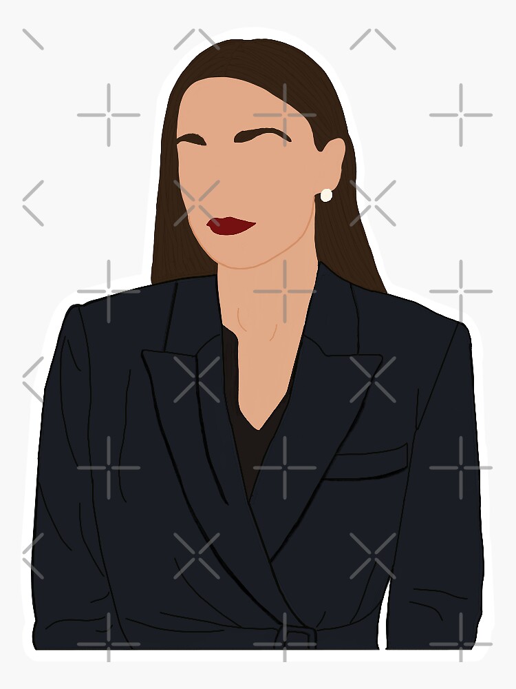 "AOC - Alexandria Ocasio-Cortez sticker" Sticker by sabidesigns | Redbubble