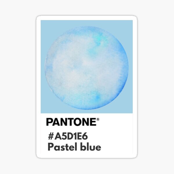 "Pastel blue watercolor planet pantone colors " Sticker for Sale by ...
