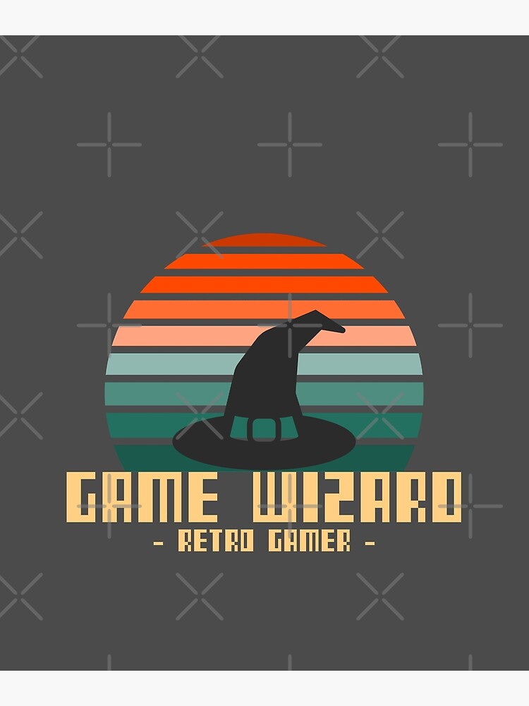 "Game Wizard - Retro Gamer" Poster by Oldschool-Gamer | Redbubble