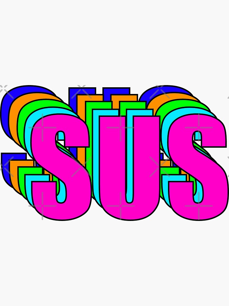 "SUS" Sticker by Joubba2000 | Redbubble