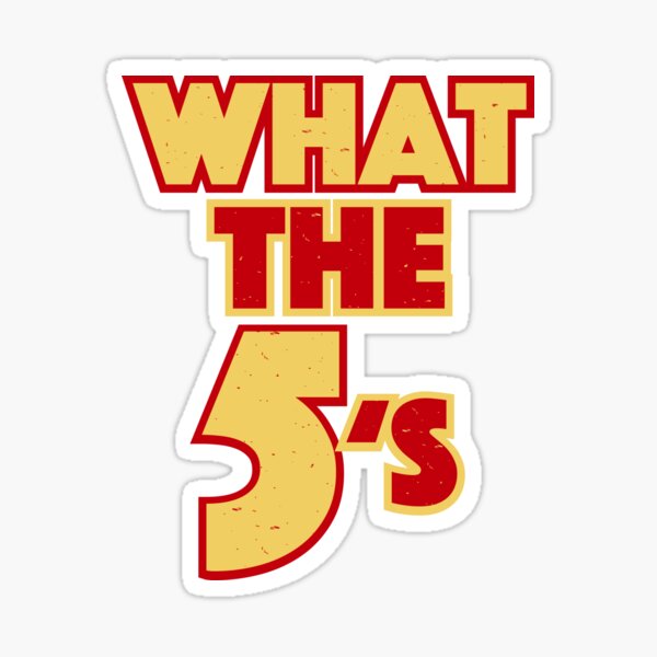 "What The 5s" Sticker by OuterWear | Redbubble