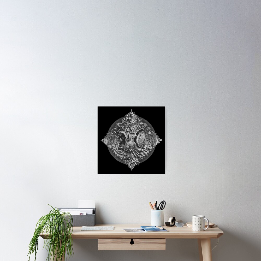"Escher - Tetrahedral planetoid" Poster for Sale by billythekidtees ...