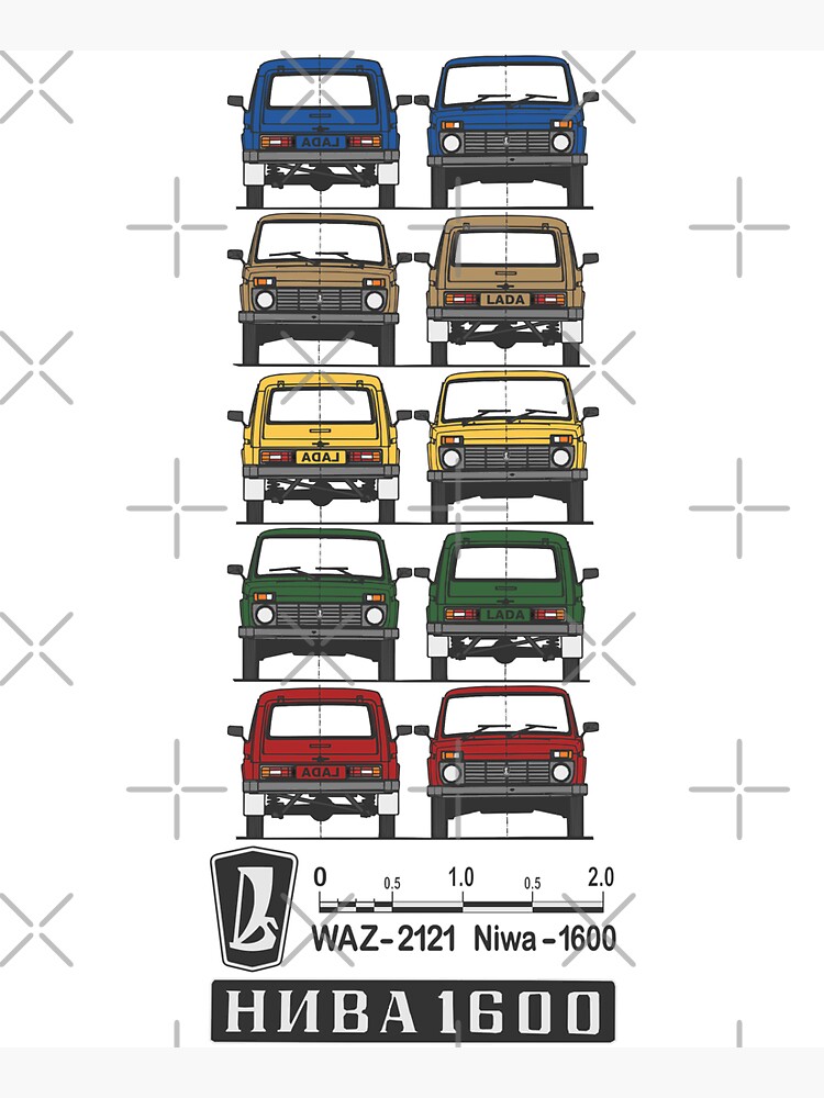 "Lada Niva 1600 colors (front-back)" Tote Bag for Sale by Groenendijk ...