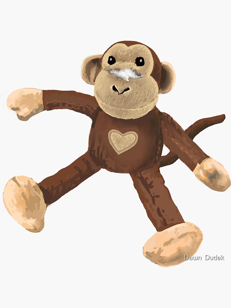 "Chimpy the Chimpanzee" Sticker for Sale by aubehuppe | Redbubble