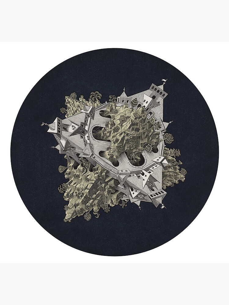 "Escher - Tetrahedral Planetoid 1954" Art Print for Sale by ...