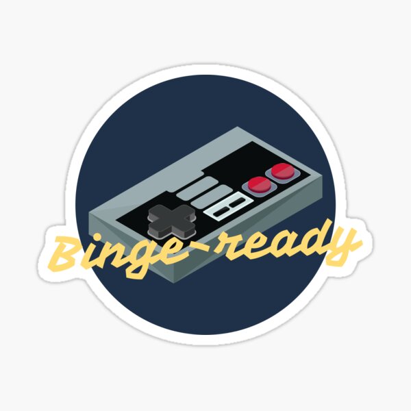 "Binge-ready" Sticker for Sale by Verity-Source | Redbubble