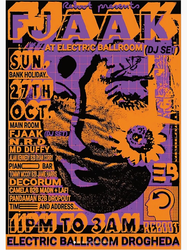 "FJAAK Rave Poster" Poster for Sale by Ceadanhogan | Redbubble