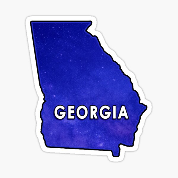"Blue Georgia State Starry Map Design" Sticker for Sale by wenarts ...