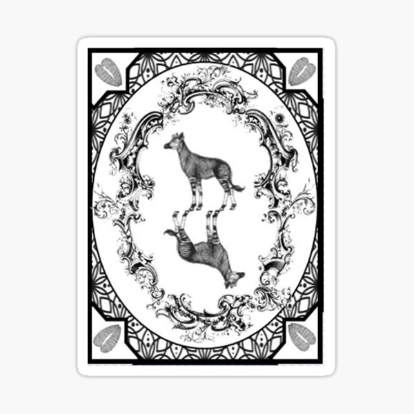 "Okapi Playing Card Design " Sticker for Sale by triplew427 | Redbubble