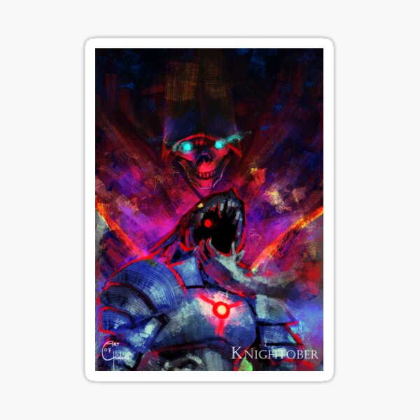 "Knightober 26 - A Cloak" Sticker by chinara | Redbubble