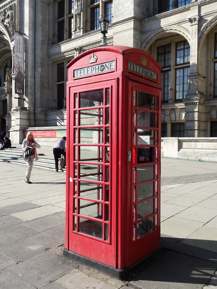 "British Telephone Booth" Sticker by Kenobass | Redbubble