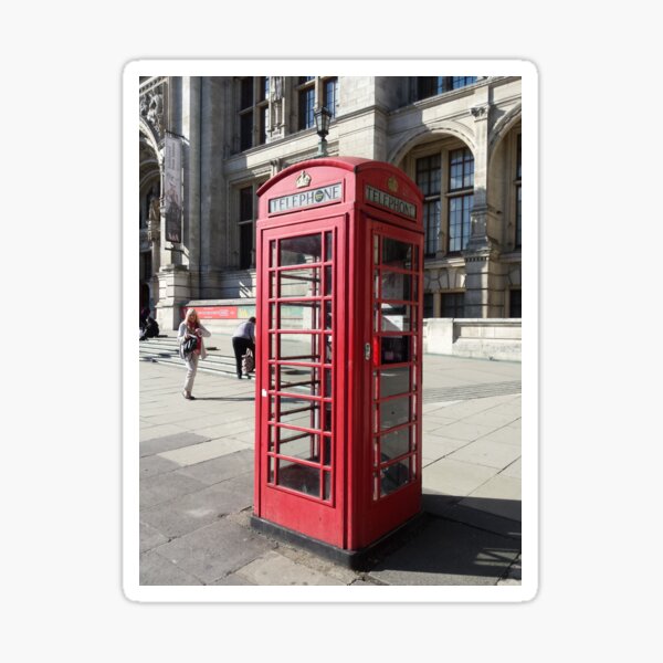 "British Telephone Booth" Sticker by Kenobass | Redbubble