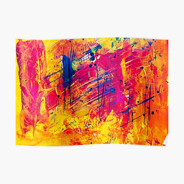 "Modern Art Paint Splatter" Poster for Sale by Artcraft-Ink | Redbubble