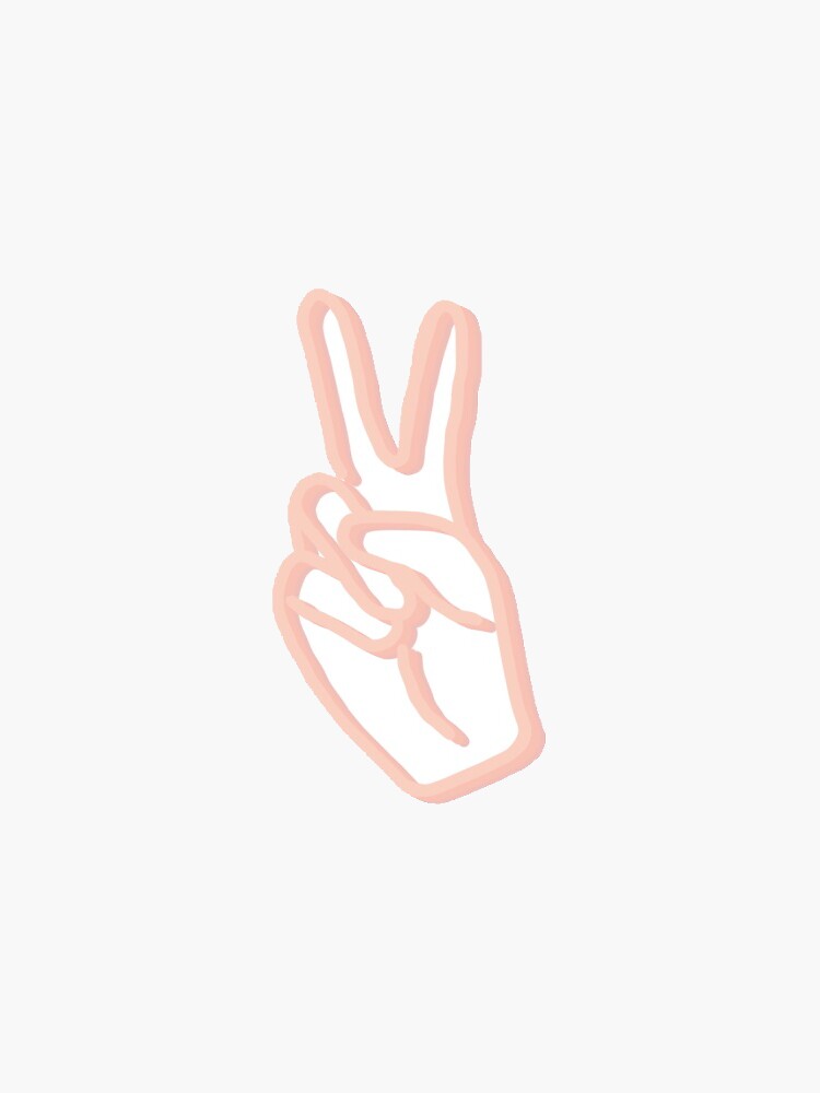 "Aesthetic Peace Sign" Sticker for Sale by Curtaincall1 | Redbubble
