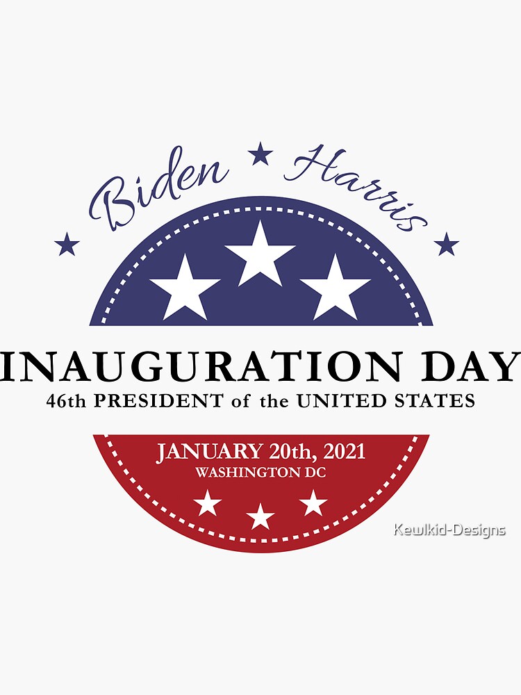 "Inauguration 2021 President Elect Biden, Vice Kamala Harris" Sticker ...