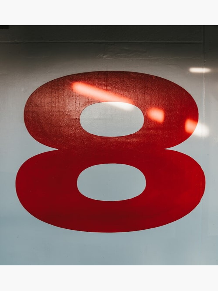 "Number 8" Sticker for Sale by ebonypee | Redbubble
