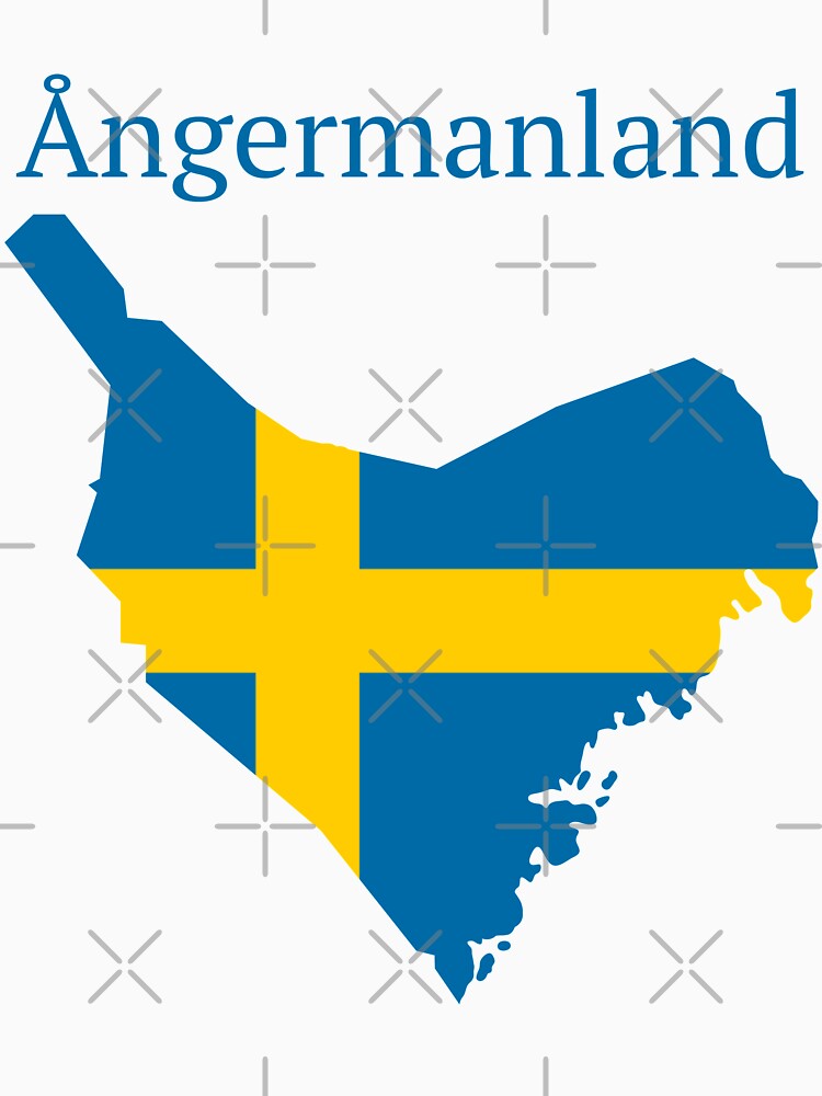 "Angermanland Province Map, Swedish Province, Sweden." T-shirt by ...