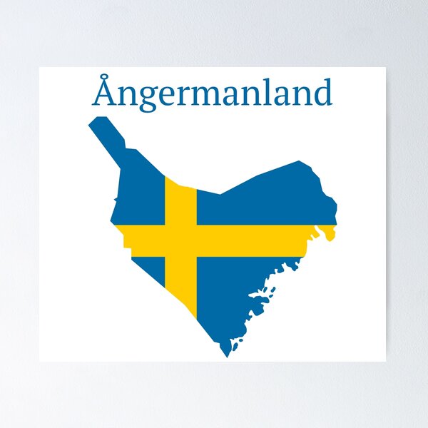 "Angermanland Province Map, Swedish Province, Sweden." Poster for Sale ...
