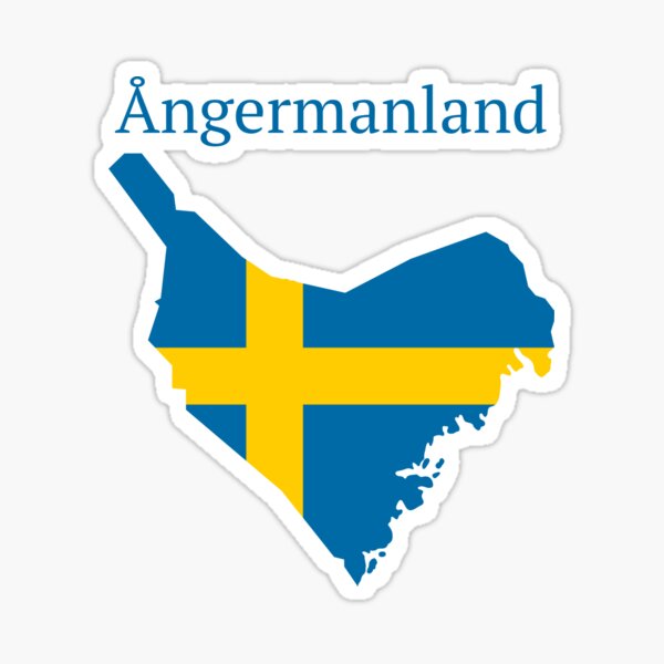 "Angermanland Province Map, Swedish Province, Sweden." Sticker for Sale ...
