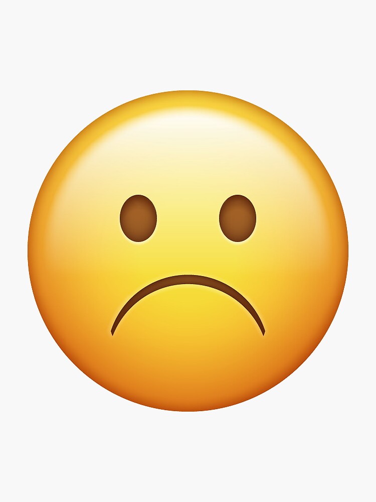 "Sad Emoji" Sticker for Sale by kennairvine | Redbubble