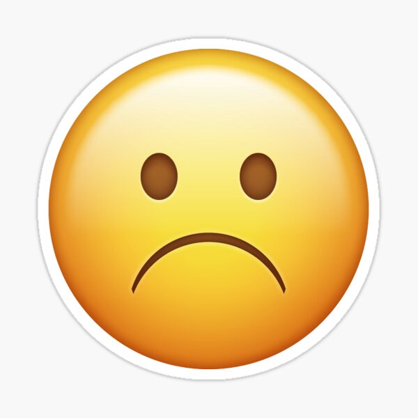 "Sad Emoji" Sticker for Sale by kennairvine | Redbubble