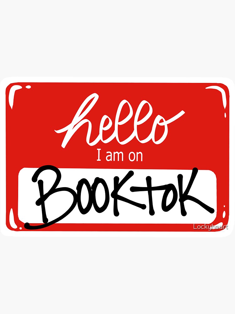 "Booktok Nameplate" Sticker for Sale by Lockyheart | Redbubble