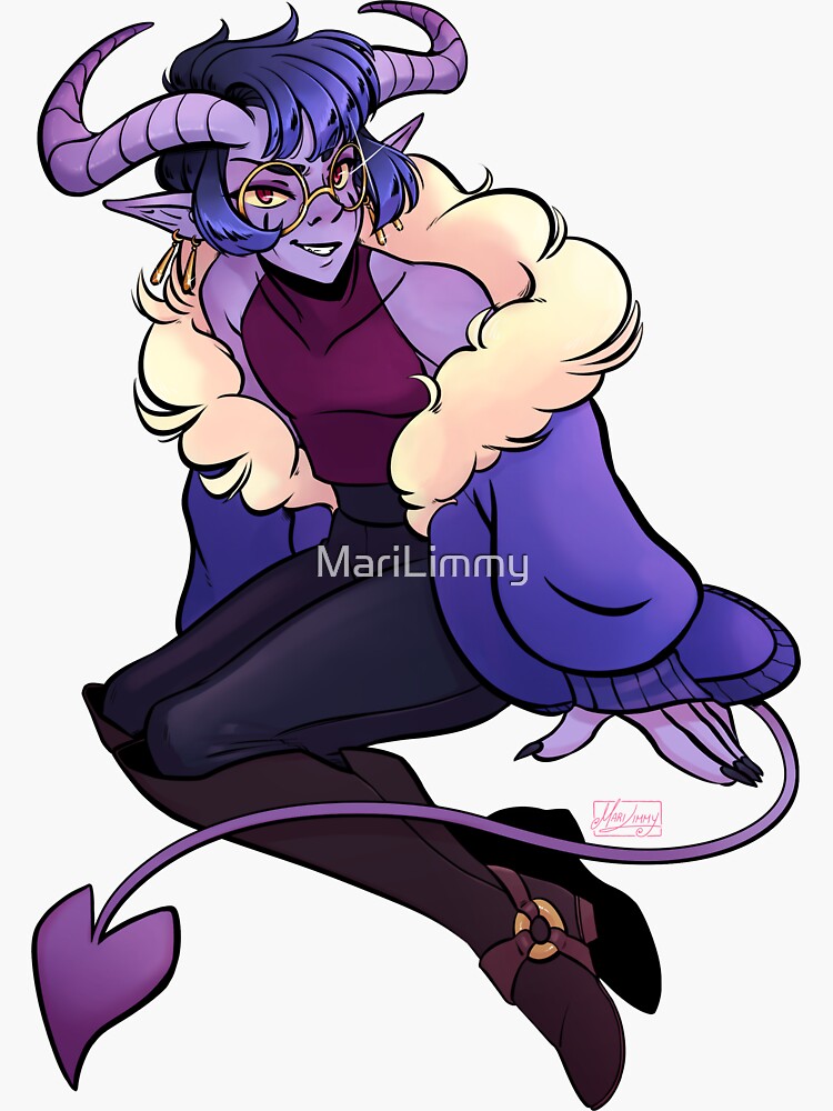"Fancy Demon Boy" Sticker for Sale by MariLimmy | Redbubble